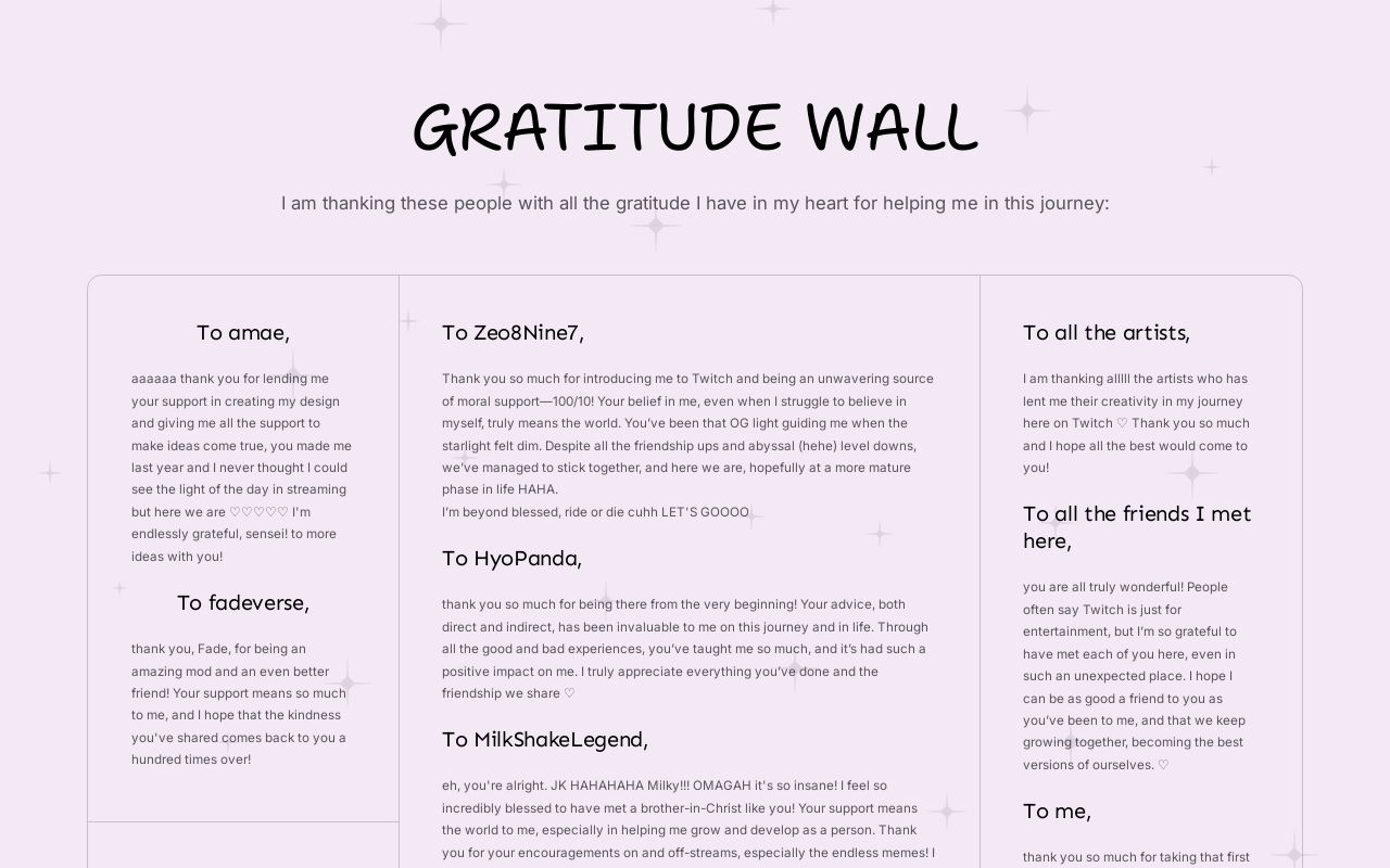 Gratitude Wall